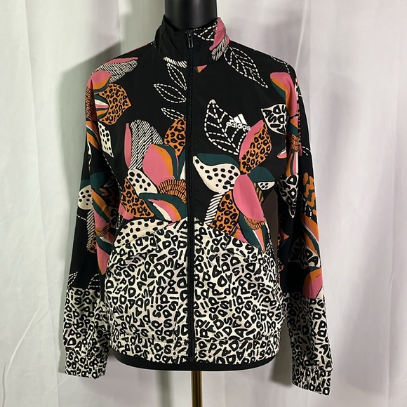 FARM Rio | Jackets & Coats | Adidas X Farm Rio Jungle Floral Print Zip ...